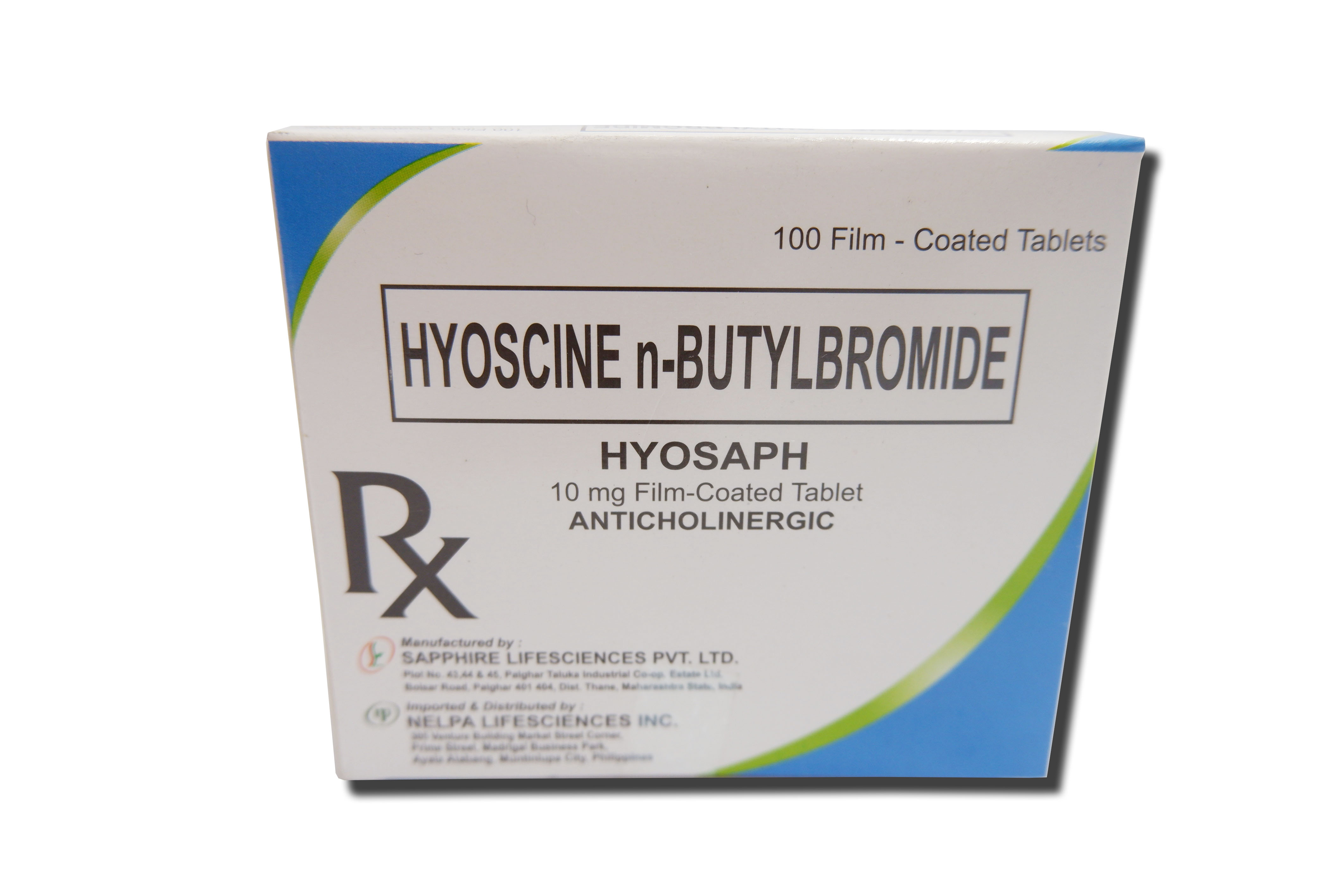 HYOSAPH Hyoscine N-Butylbromide 10mg Film-Coated Tablet 100's price in ...
